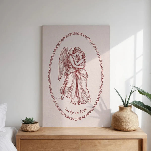Lucky in Love Embrace – Canvas Wall Art for Bedroom
