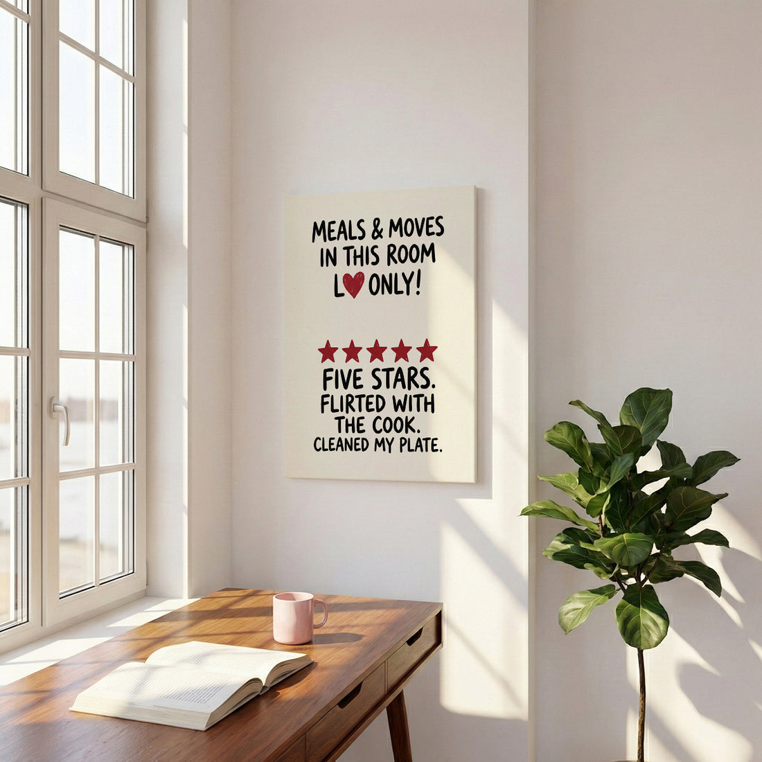 MEALS & MOVES Quote – Canvas Wall Art for Kitchen Decor