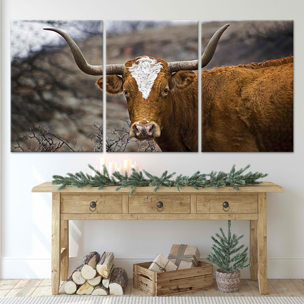 Texas Longhorn Portrait Wall Art: Canvas Prints, Art Prints & Paintings