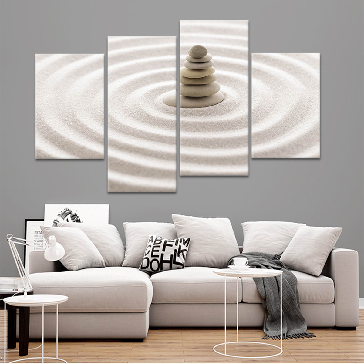 Zen Stones On Sand Wall Art: Canvas Print, Art Print & Wall Painting
