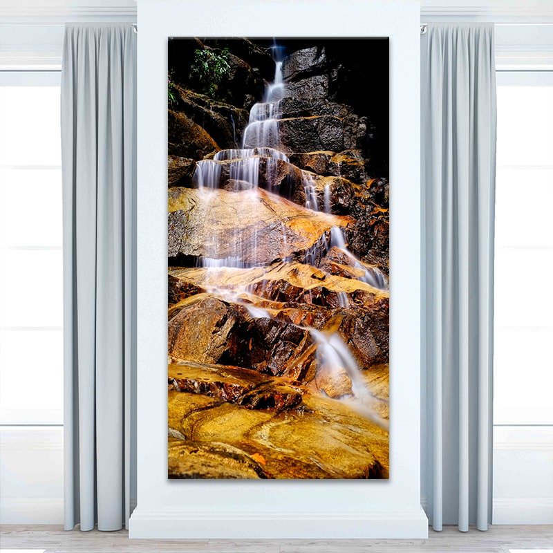 Zen Waterfall Wall Art: Large Canvas Print, Art Print & Wall Painting