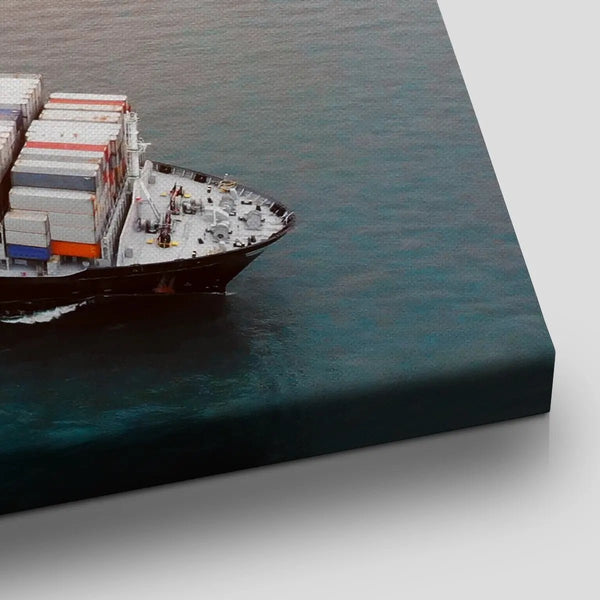 Container Cargo Ship Wall Art For Living Room | Stunning Canvas Prints