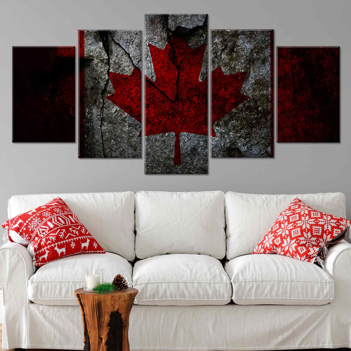 Grunge Canadian Flag Wall Art: Canvas Print, Art Print & Wall Painting
