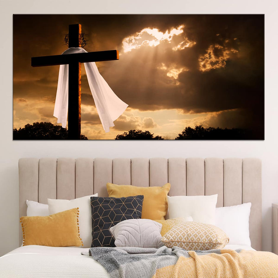 Christian Canvas Wall Art For Living Room, Minimalist Christian Art