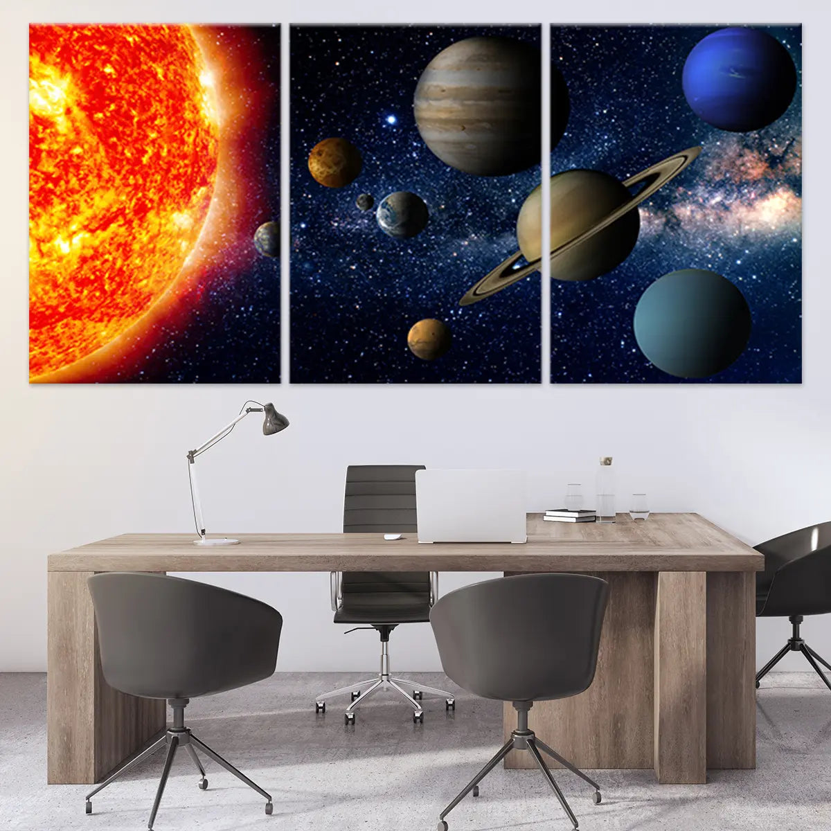 Solar System Paintings Our Solar System 3D Artwork Wall Art Print On